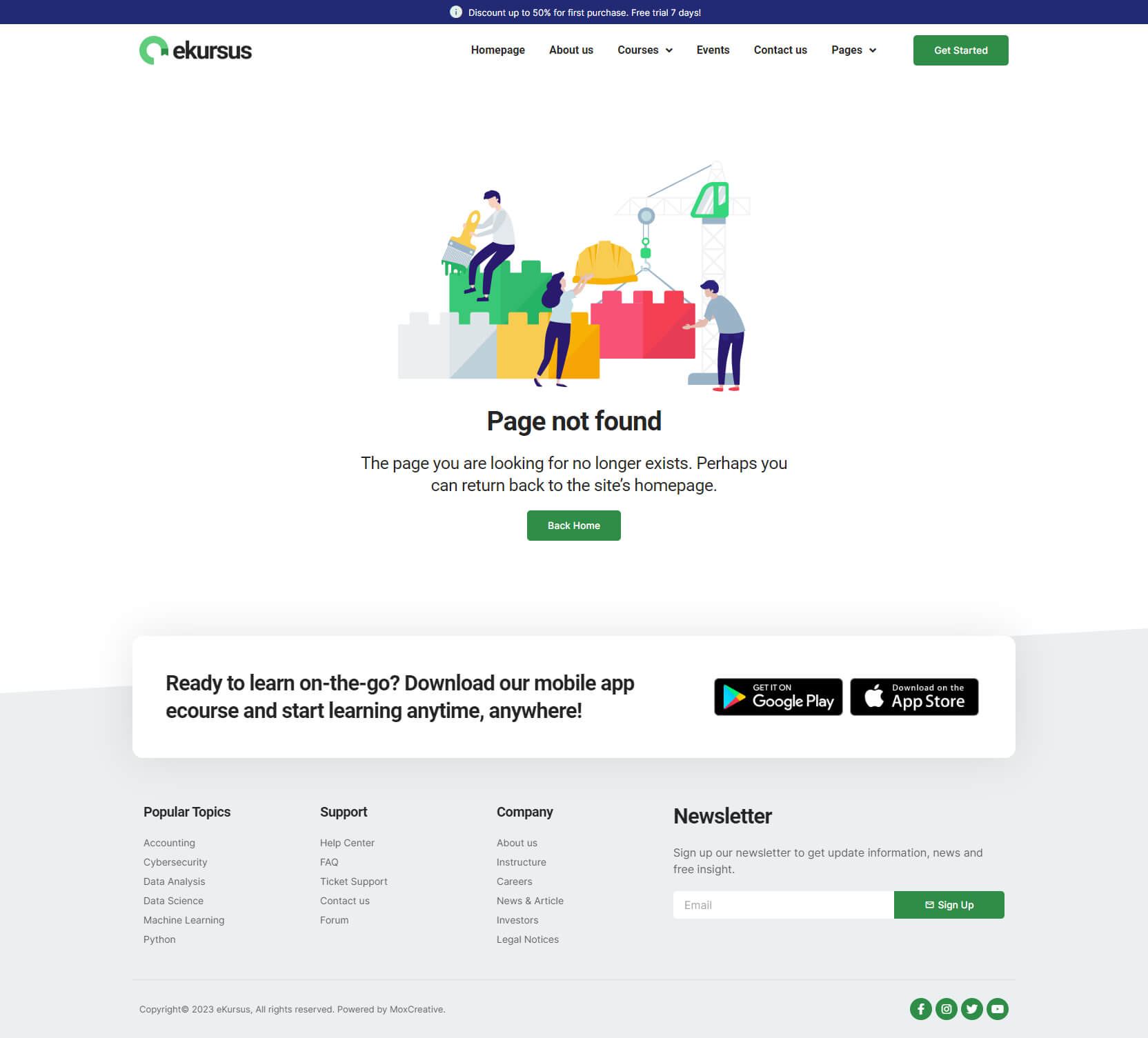 eKursus - Online Course & Education Elementor Template Kit by moxcreative